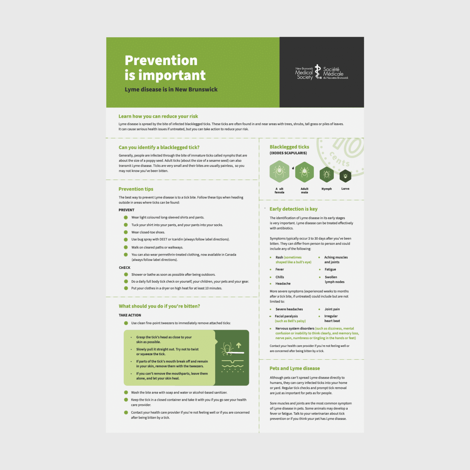 Lyme Disease Information Poster (English) - New Brunswick Medical Society
